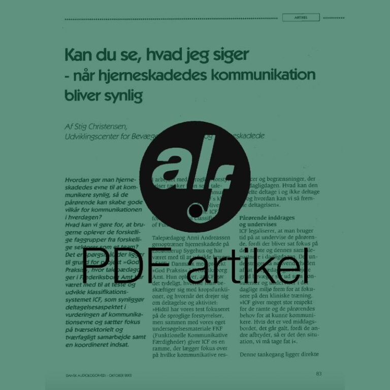 Kan du se, hvad jeg siger - Audiologopædisk forening
